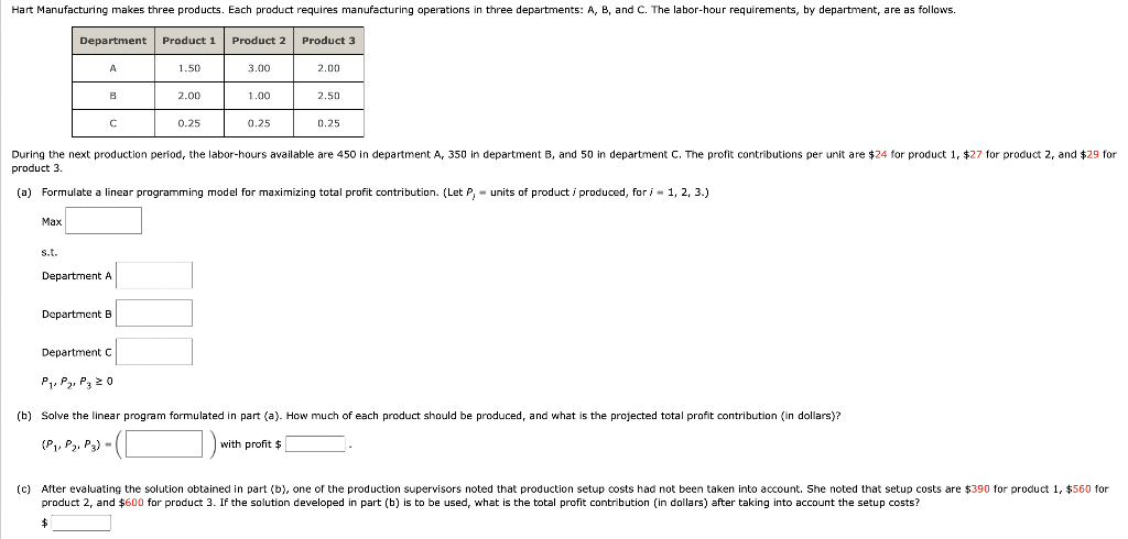 Solved product 3. (a) Formulate a linear programming model | Chegg.com