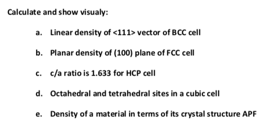 Solved Calculate and show visualy: Linear density of | Chegg.com