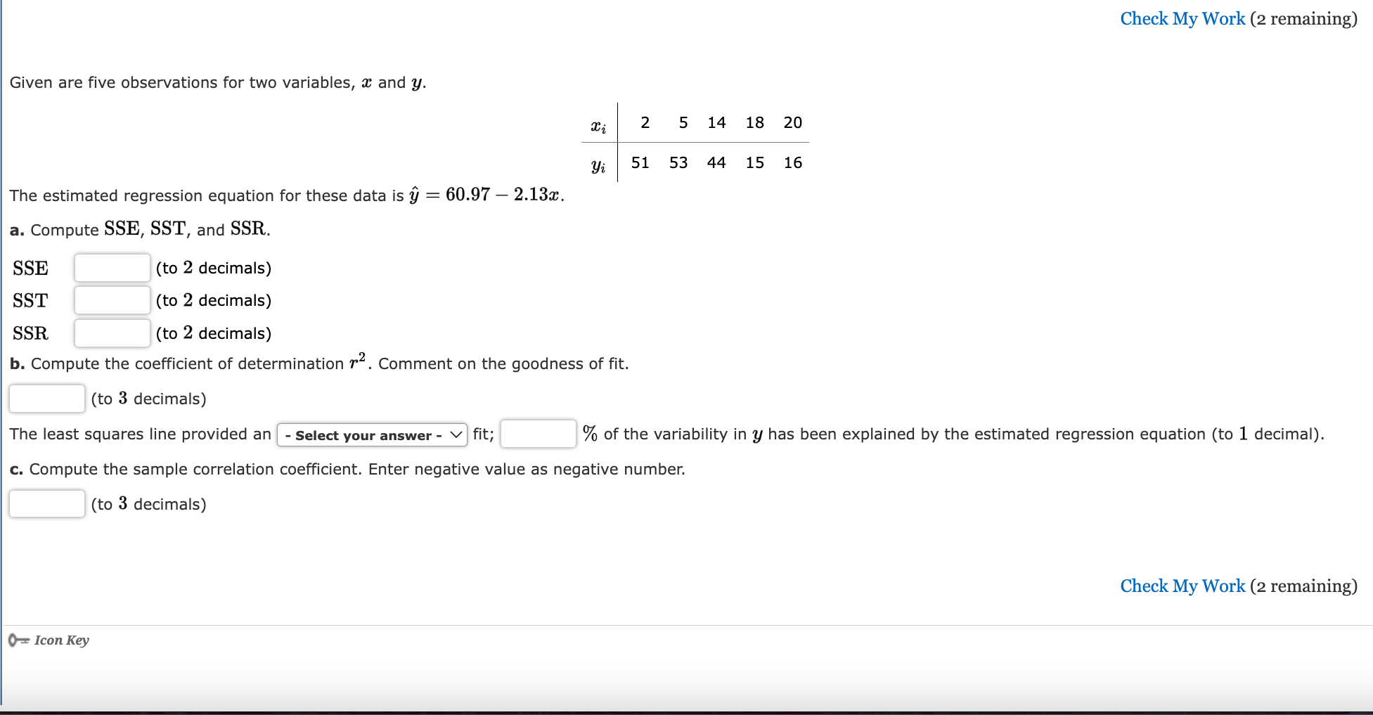 Solved Check My Work 2 Remaining Given Are Five