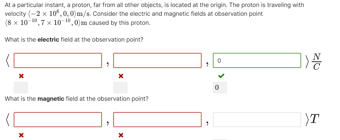 Solved At a particular instant, a proton, far from all other | Chegg.com