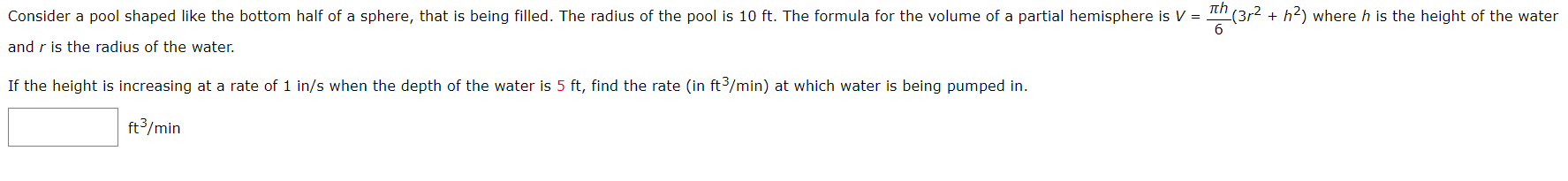 Solved Consider a pool shaped like the bottom half of a | Chegg.com