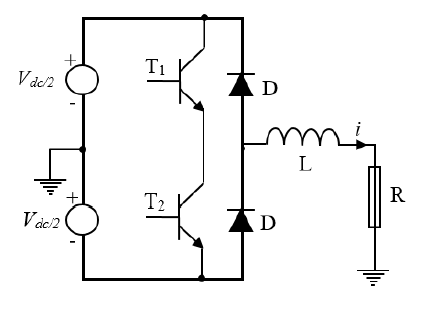 Solved A single-phase half-bridge inverter circuit is given | Chegg.com