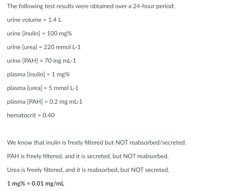 Solved The following test results were obtained over a | Chegg.com