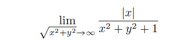 Solved limx2+y2→∞x2+y2+1∣x∣ | Chegg.com