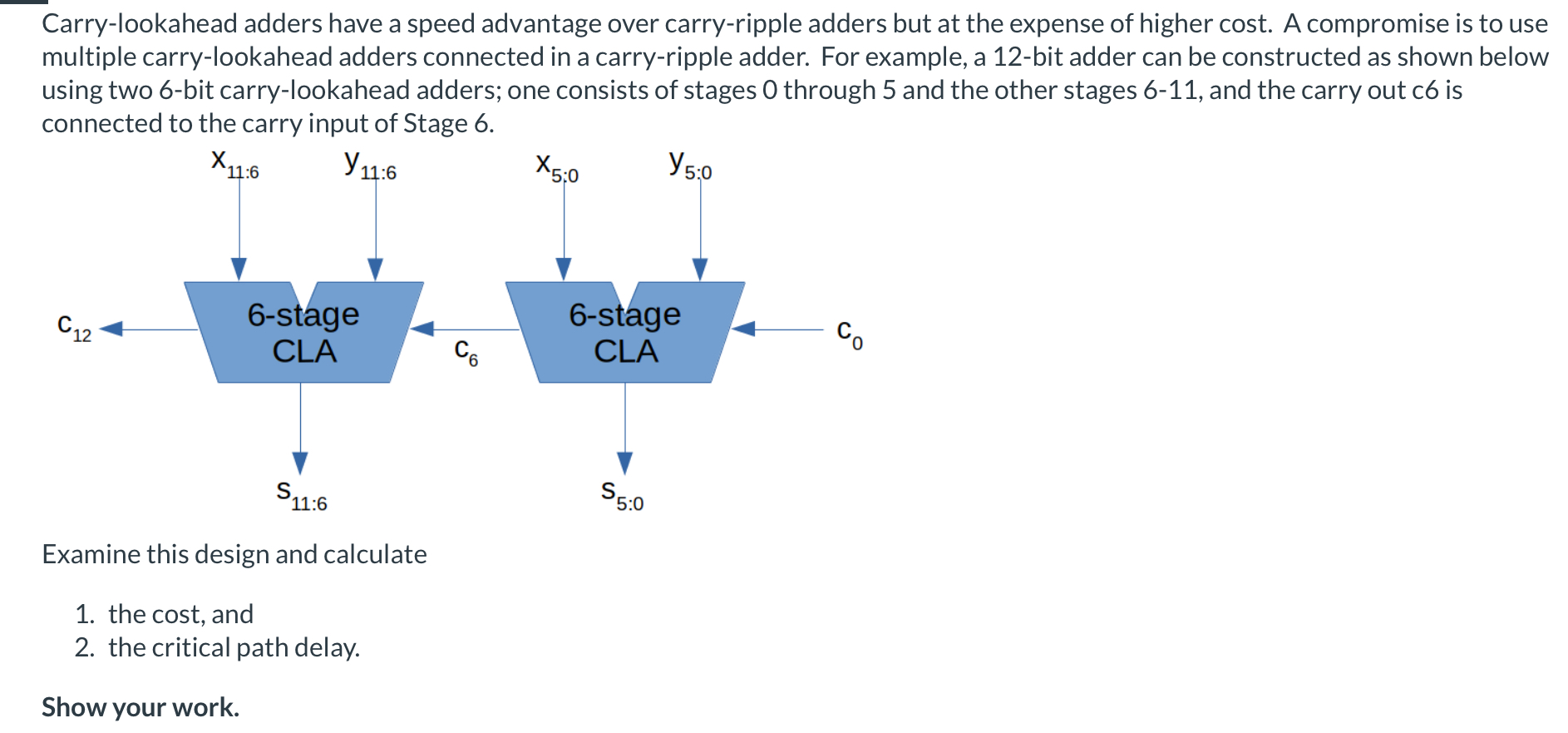 Solved Carry-lookahead adders have a speed advantage over | Chegg.com