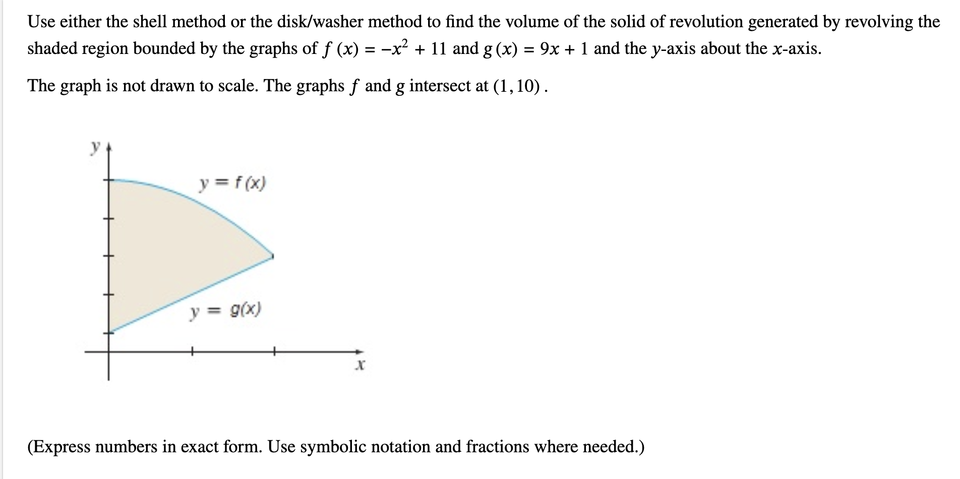 Solved Use either the shell method or the disk/washer method | Chegg.com Solved Use either the shell method or the disk/washer method | Chegg.com