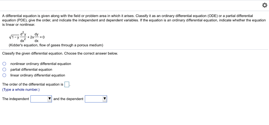 solved-a-differential-equation-is-given-along-with-the-field-chegg