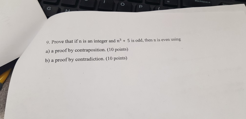 Solved E That If N Is An Integer And N3 5 Is Odd Then N 