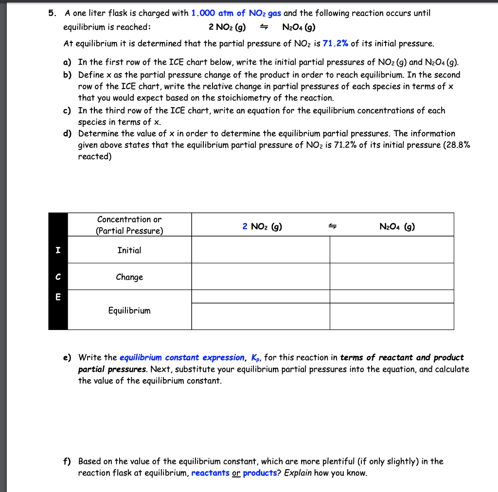 Solved 3. A closed system initially containing 1.00x10-3 | Chegg.com