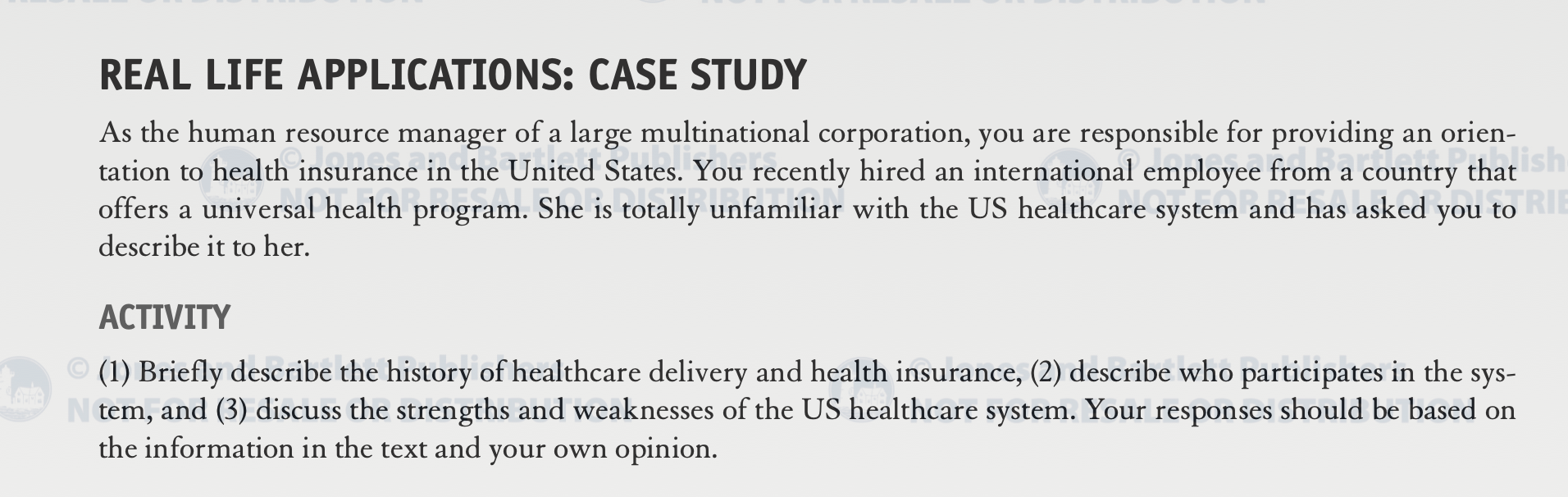 Solved REAL LIFE APPLICATIONS: CASE STUDY As the human | Chegg.com
