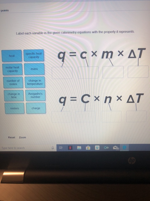 Solved points Label each variable in the given calorimetry | Chegg.com Solved points Label each variable in the given calorimetry | Chegg.com