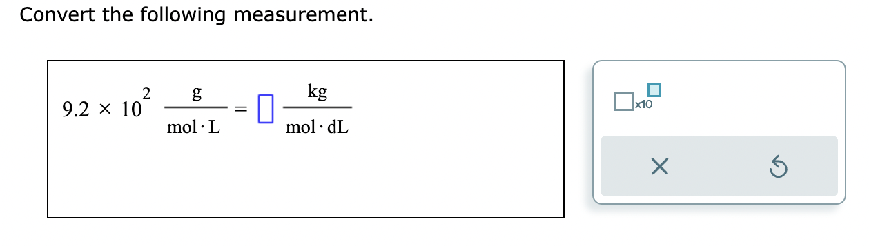 Solved Convert the following measurement. | Chegg.com