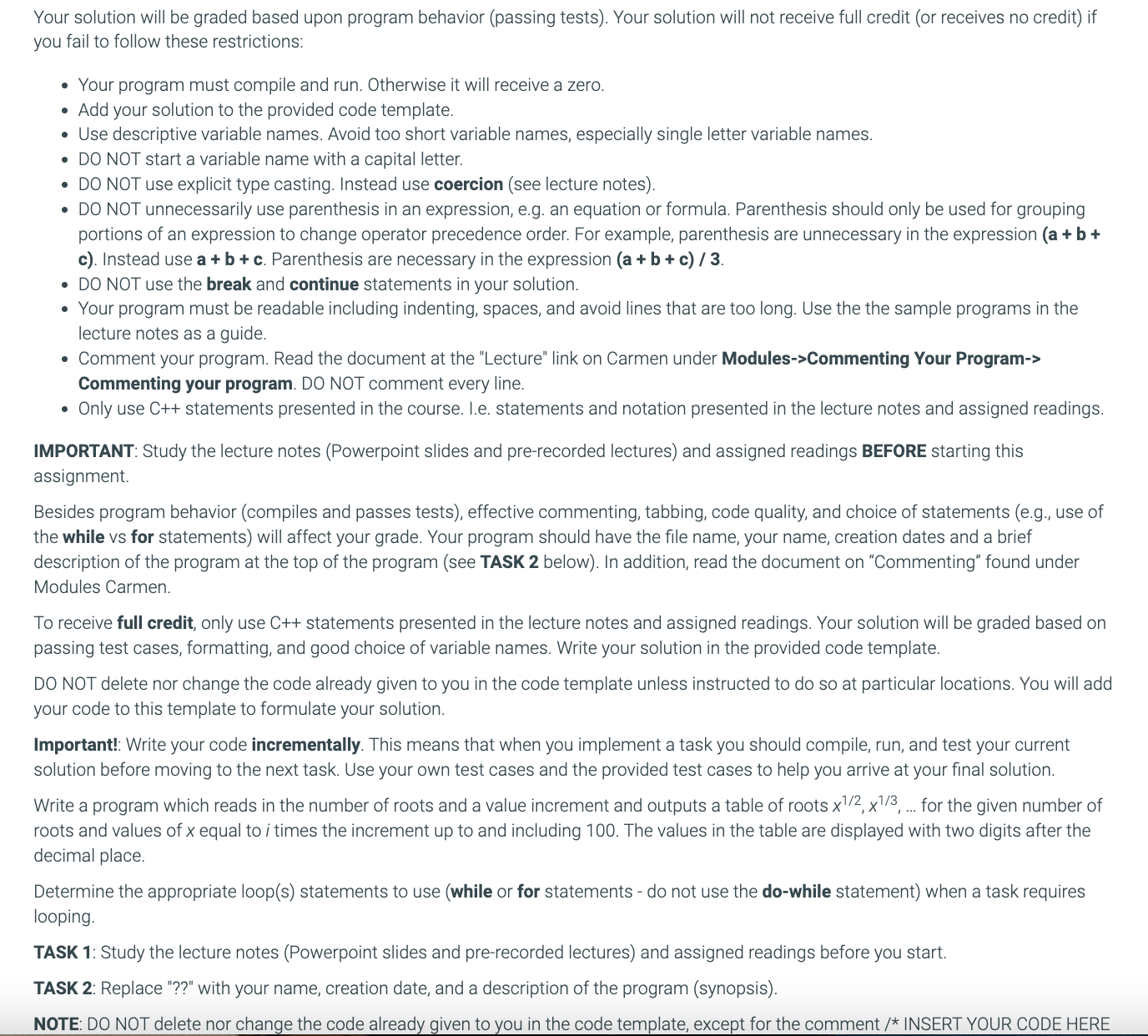 Solved Programming Instructions Write a program which reads | Chegg.com