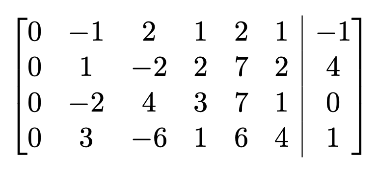 Solved Use Gaussian elimination to put the augmented matrix | Chegg.com
