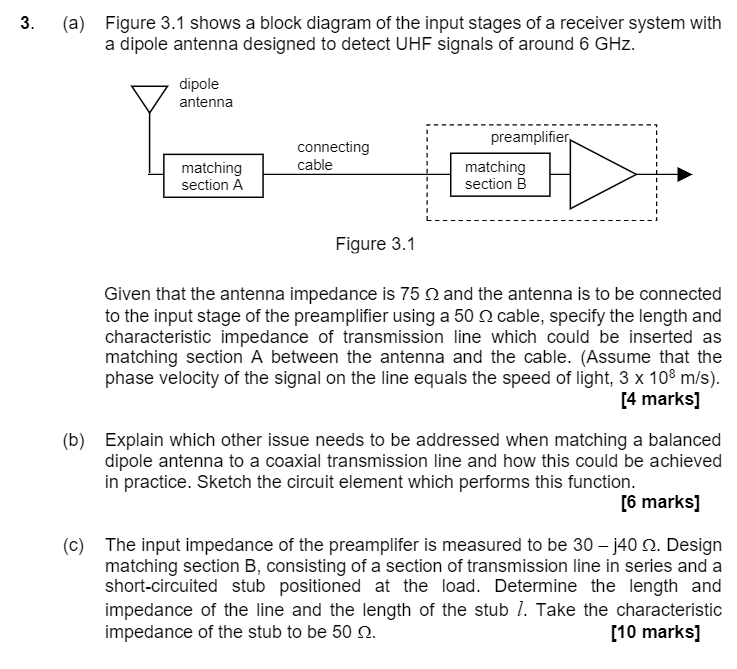 Solved 3. (a) Figure 3.1 shows a block diagram of the input | Chegg.com
