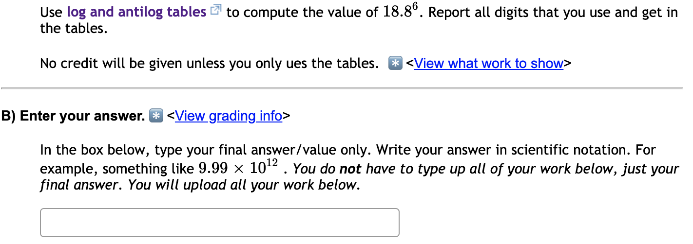Solved Use log and antilog tables the tables. to compute the | Chegg.com