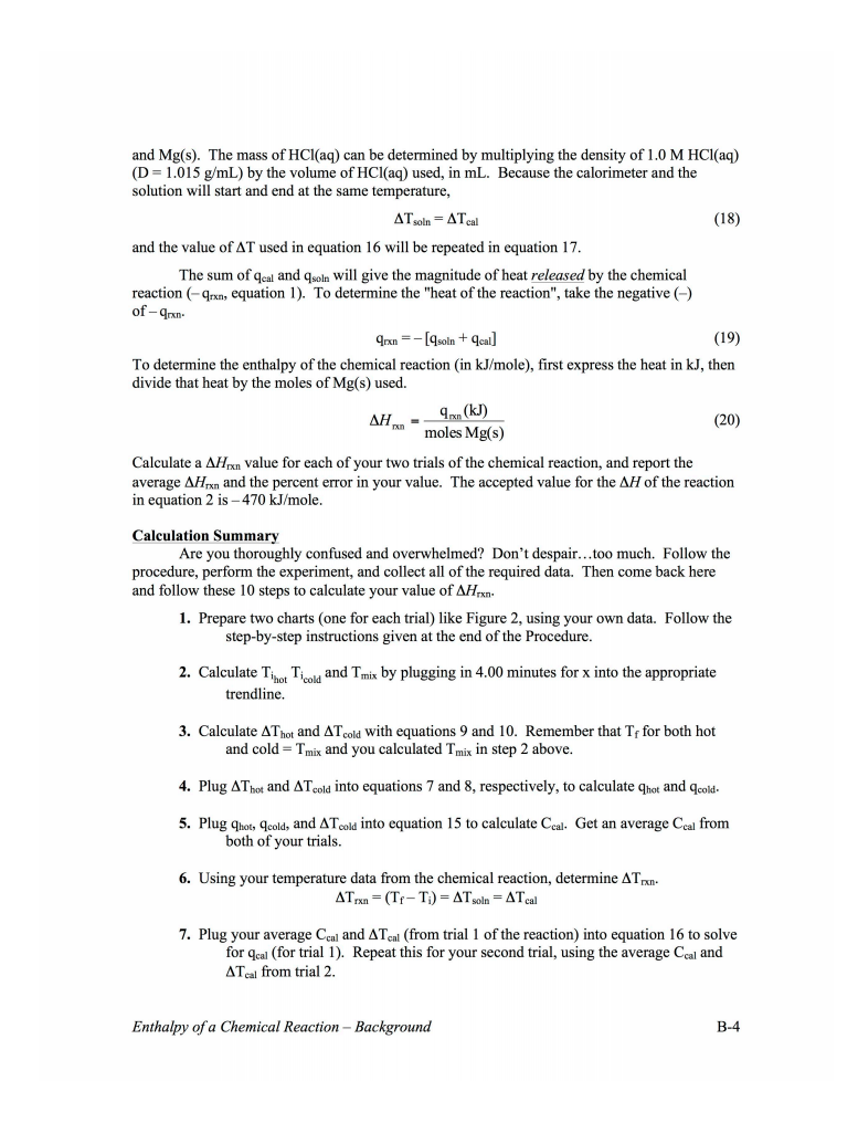 Data Set Part 1b-Heat Capacity Calorimeter. Part | Chegg.com