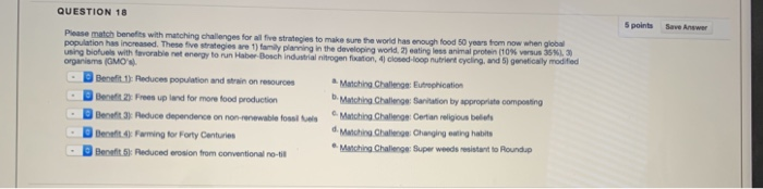 Solved QUESTION 18 5 points Save Answer Please match | Chegg.com