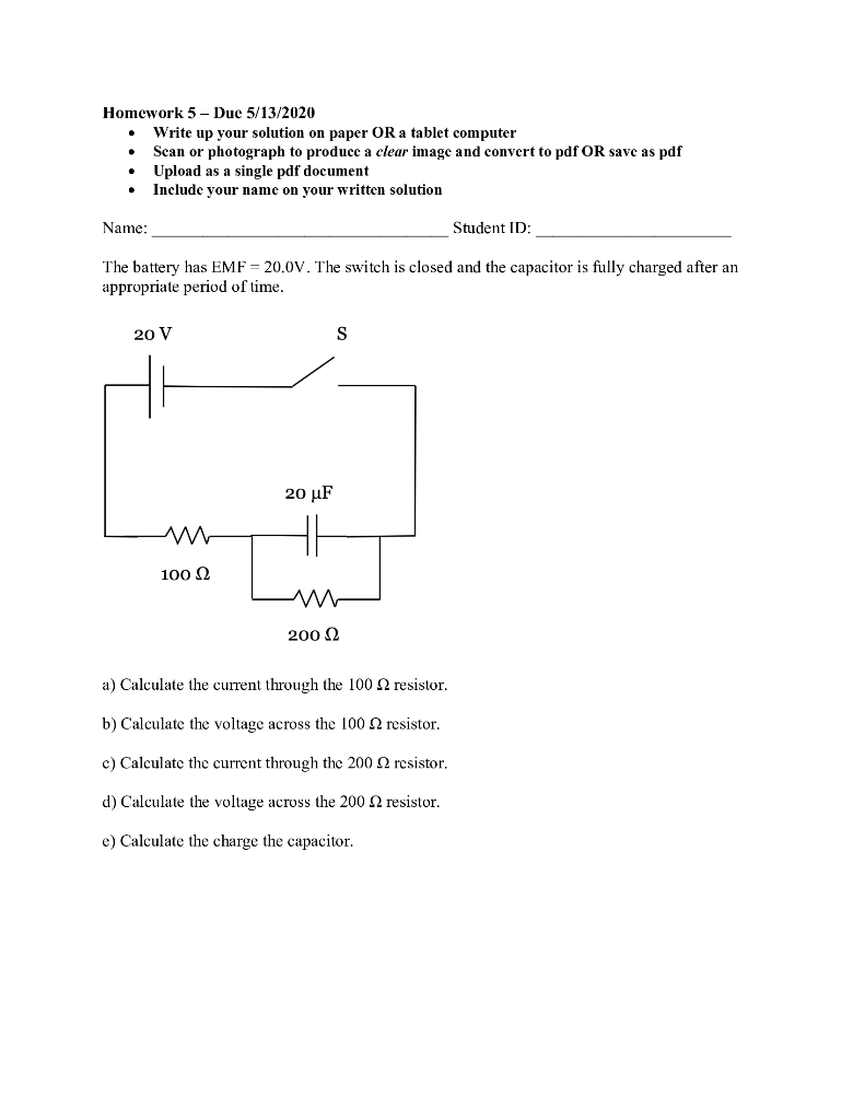 Solved Homework 5-Duc 5/13/2020 • Write up your solution on | Chegg.com