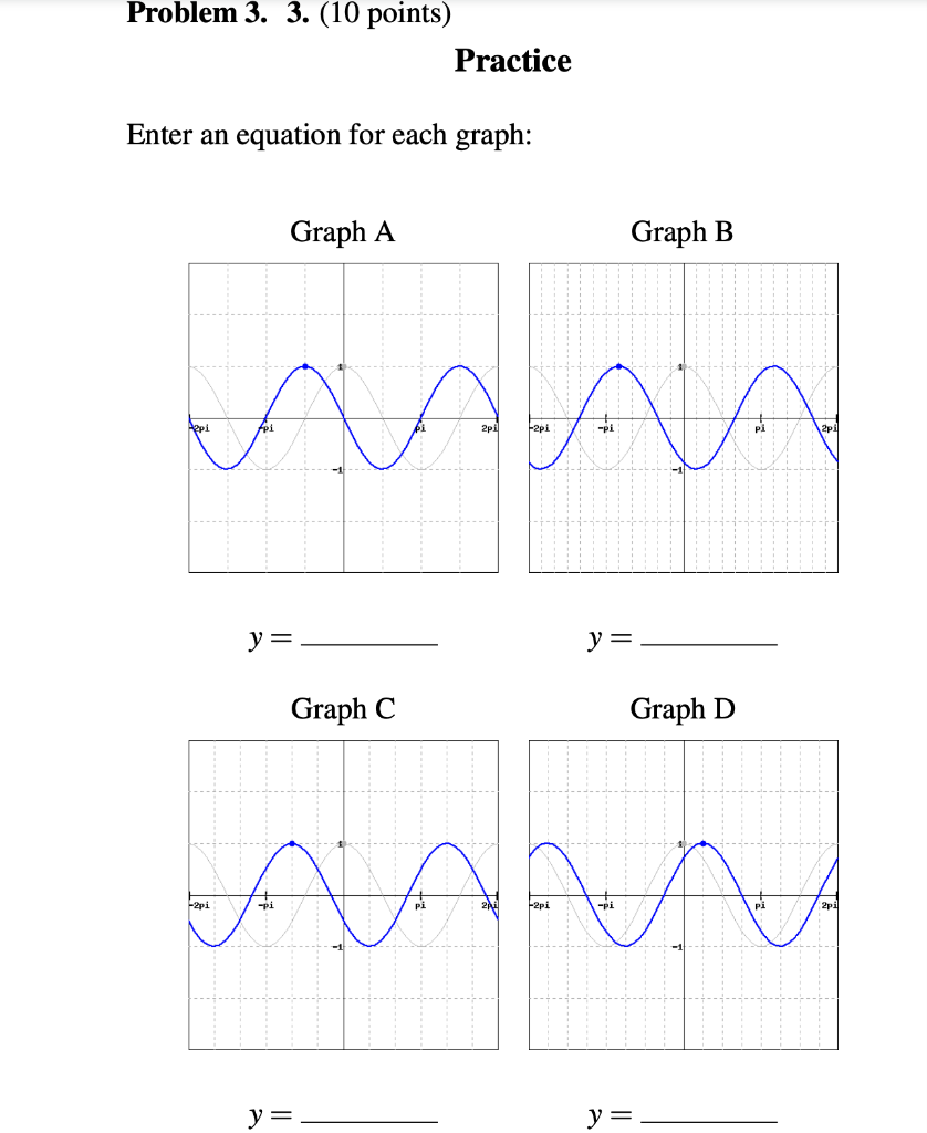 Solved Problem 3. 3. (10 points) Practice Enter an equation | Chegg.com