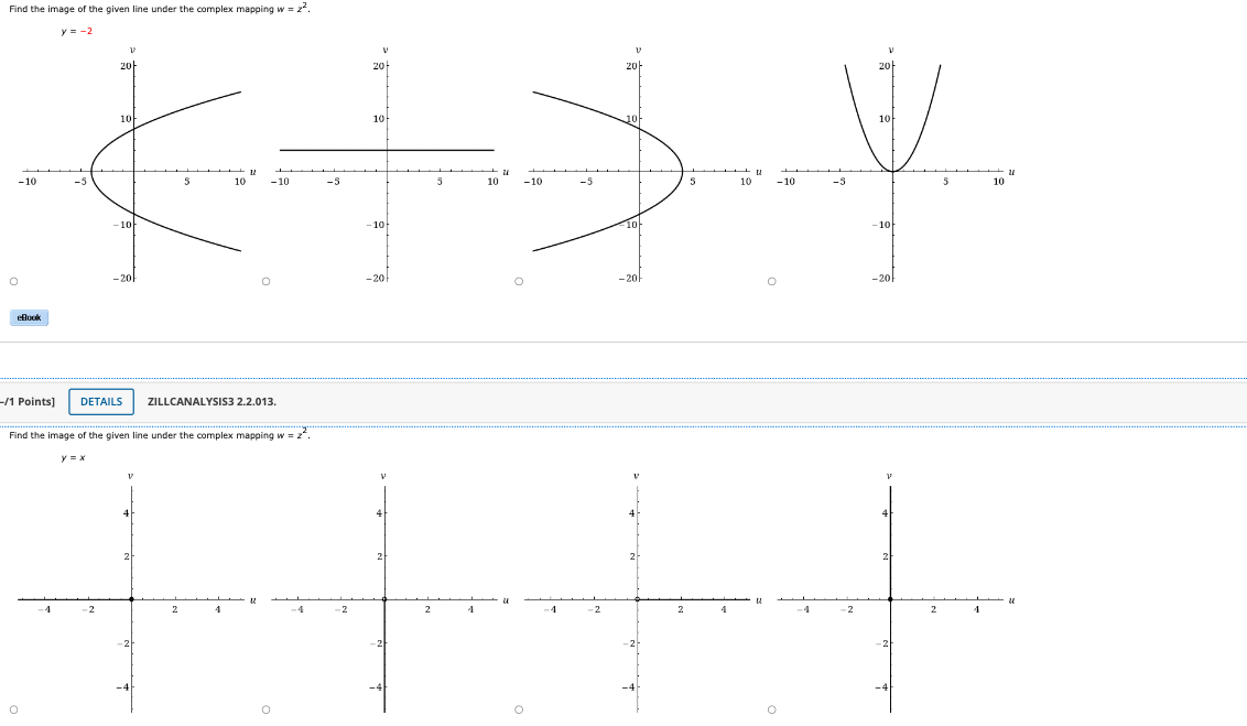 Solved Find the image of the given line under the complex | Chegg.com