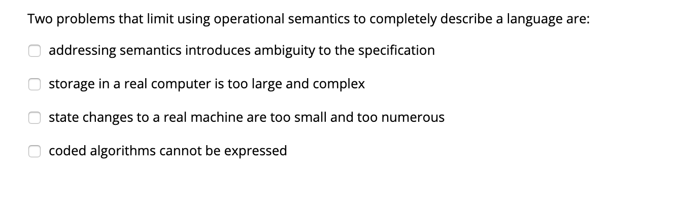Solved Two problems that limit using operational semantics | Chegg.com