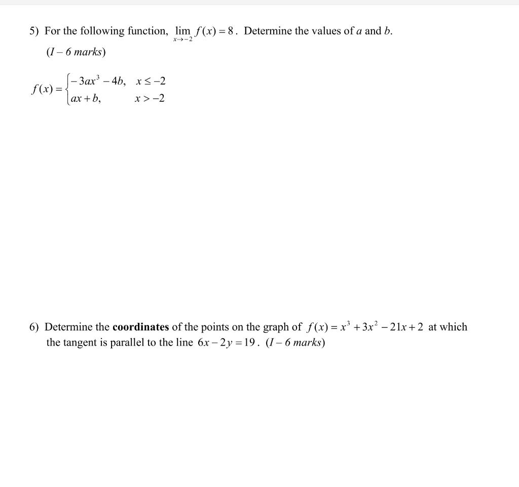Solved 5) For the following function, limx→−2f(x)=8. | Chegg.com