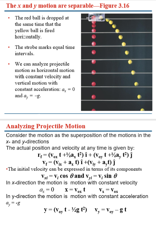 Solved The x and y motion are separable—Figure 3.16 • | Chegg.com