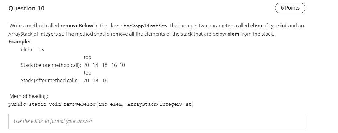 Solved Question 10 6 Points Write a method called | Chegg.com