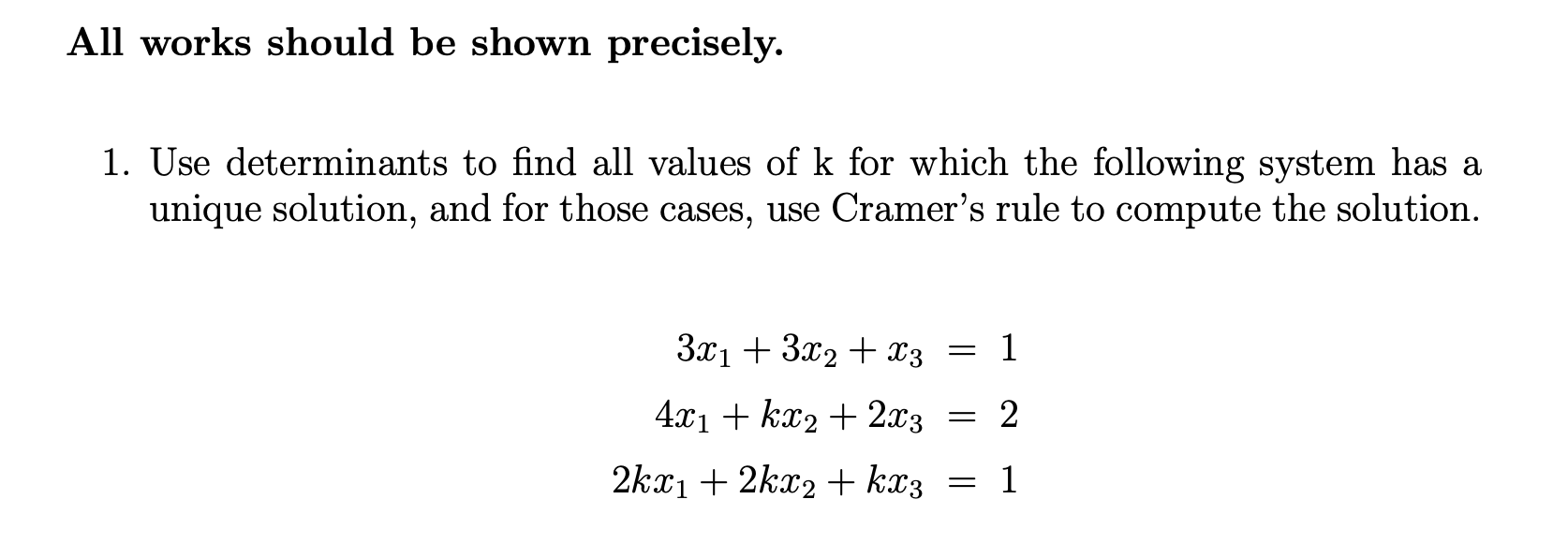 Solved All works should be shown precisely. 1. Use | Chegg.com