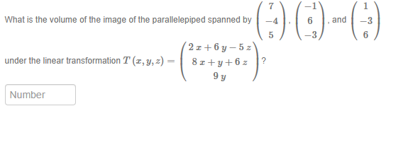 Solved What Is The Volume Of The Image Of The Parallelepiped