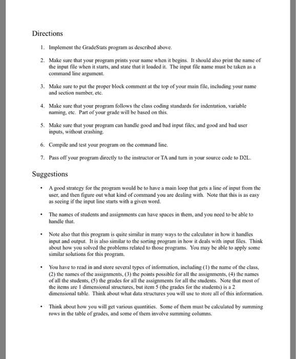 Solved Program: Grade Stats In this program you will create | Chegg.com