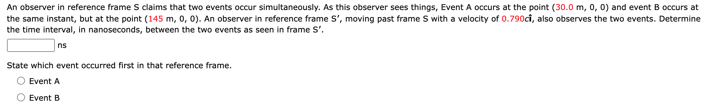 Solved An observer in reference frame S claims that two | Chegg.com
