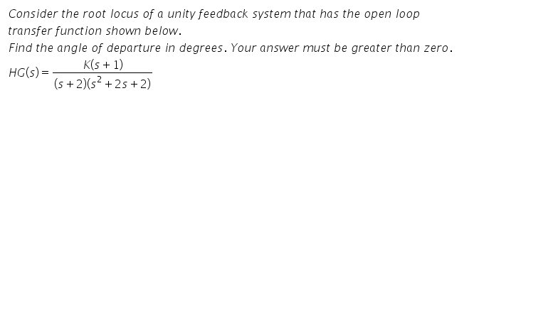 Solved Consider the root locus of a unity feedback system | Chegg.com