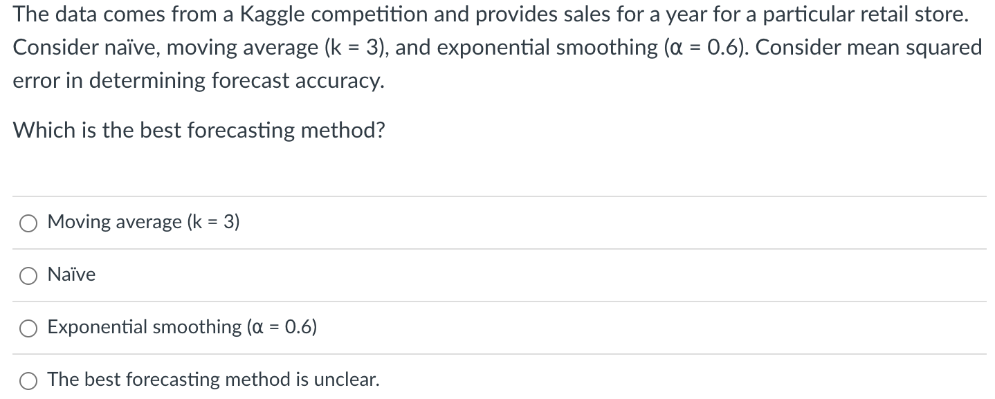 Solved The data comes from a Kaggle competition and provides | Chegg.com