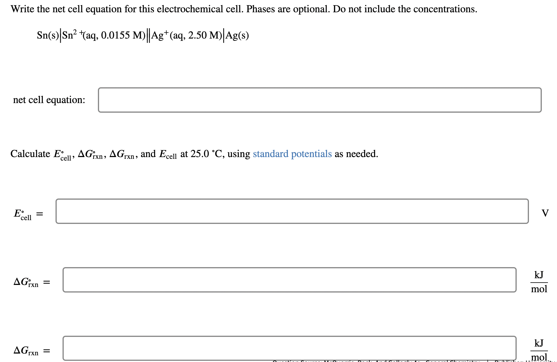Solved Write the net cell equation for this electrochemical | Chegg.com