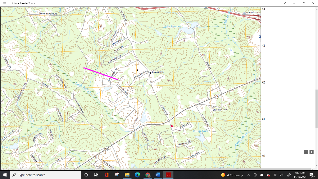 Solved Construct a hand-drawn topographic profile for the | Chegg.com