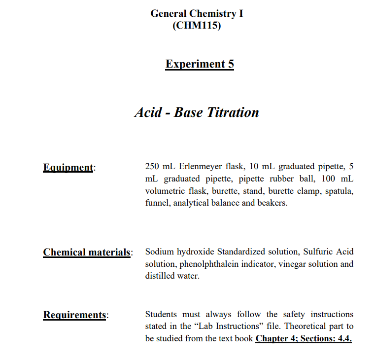 Part I: Preparation of primary standard KHP solution | Chegg.com