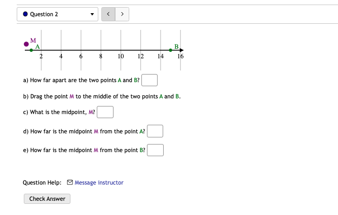 Solved a) How far apart are the two points A and B ? b) Drag | Chegg.com