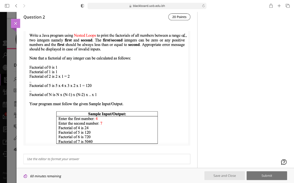 Solved blackboard.uob.edu.bh G + Question 2 20 Points X | Chegg.com