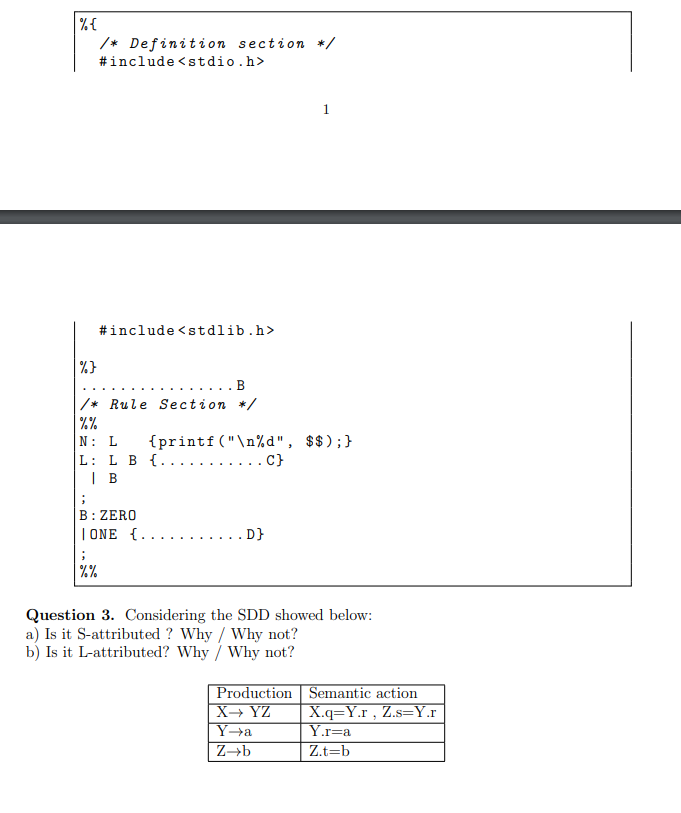 Solved Question 2. Given the following SDD for Binary to | Chegg.com