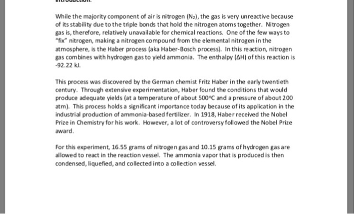 Solved Is the Haber process an exothermic or endothermic | Chegg.com