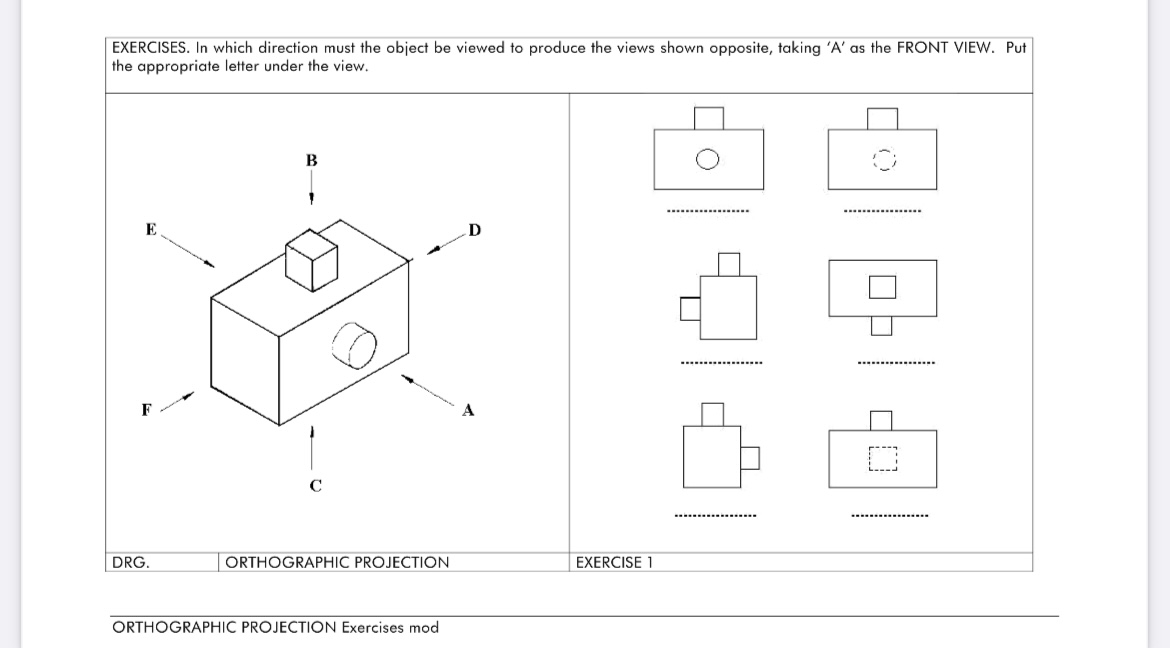 Solved EXERCISES. In which direction must the object be | Chegg.com