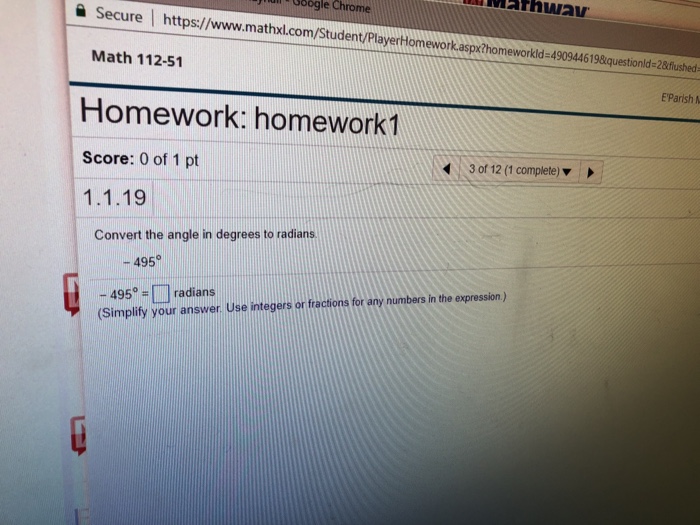 Solved Goögle Chrome ? Secure https://www.maths.com/Student | Chegg.com