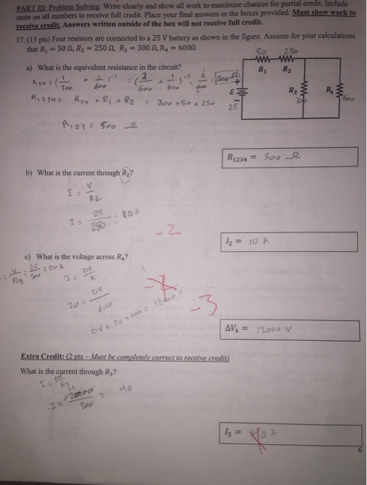 Solved PART II: Problem Solving. units on all numbers to | Chegg.com