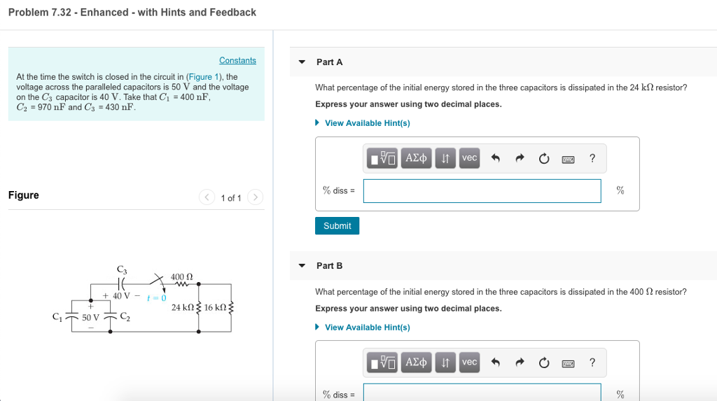 Solved Problem 7.32-Enhanced-with Hints and Feedback PartA | Chegg.com
