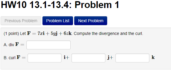 Solved HW10 13.1-13.4: Problem 1 Previous Problem Problem | Chegg.com
