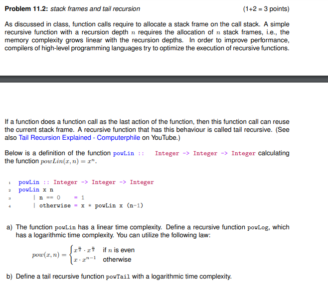Solved Problem 112 Stack Frames And Tail Recursion 123 0542