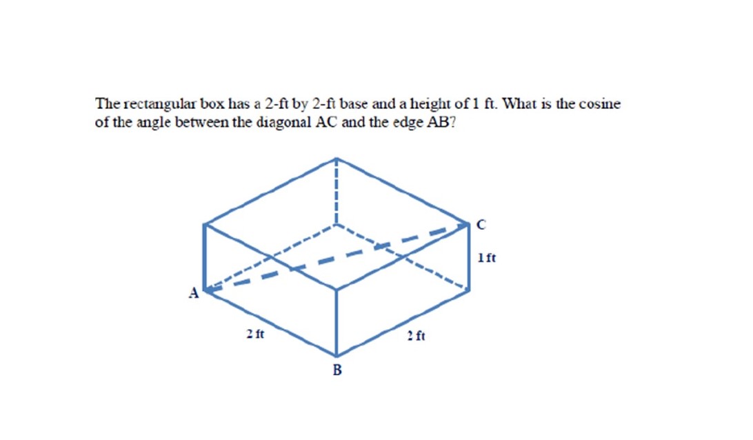 Solved The rectangular box has a 2-ft ﻿by 2-ft ﻿base and a | Chegg.com