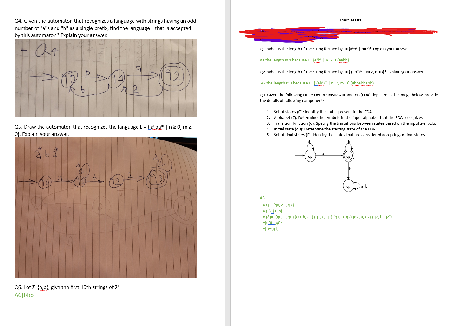 Solved Q4. Given the automaton that recognizes a language | Chegg.com